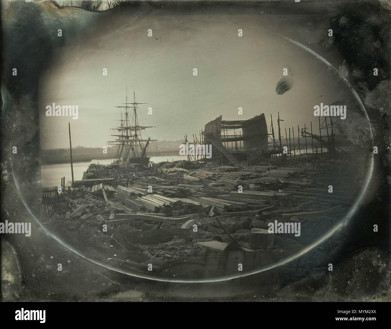 Boston shipyard 19th century hi-res stock photography and images - Alamy