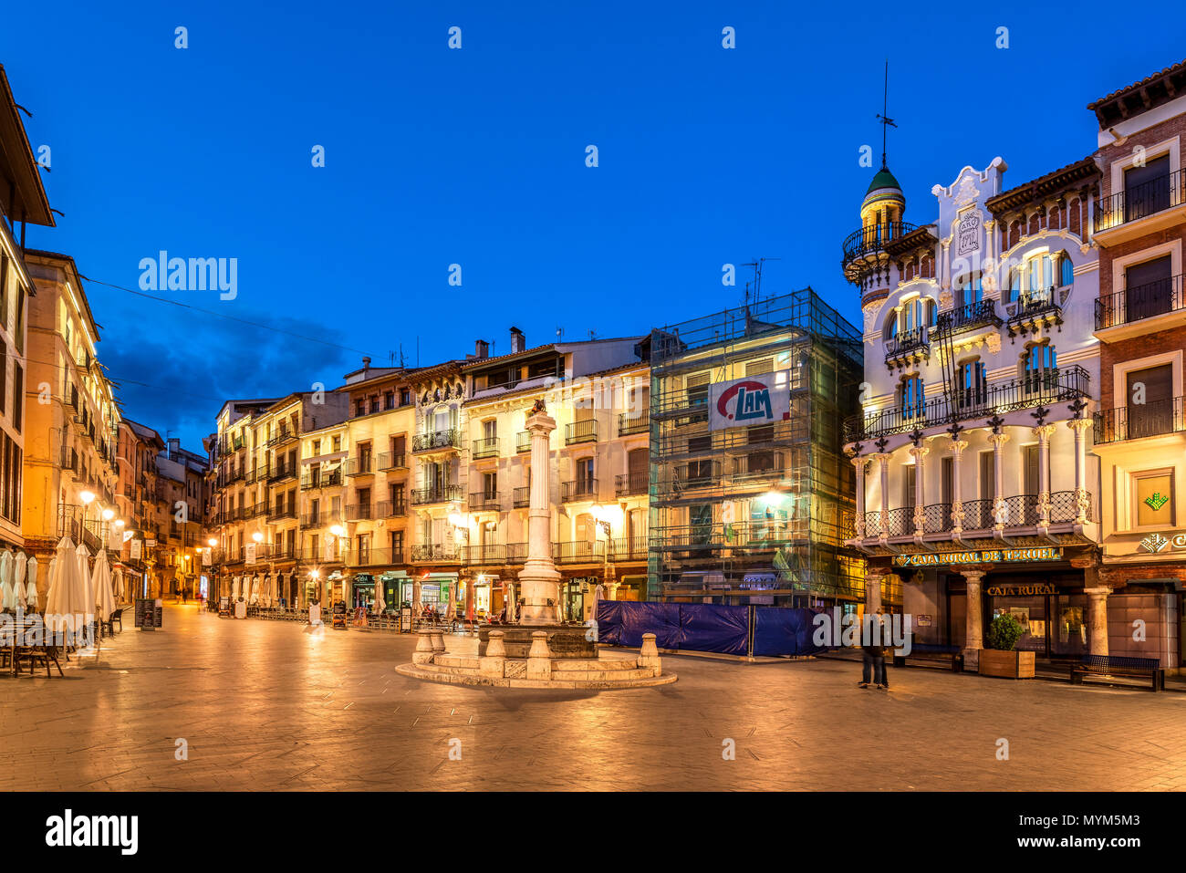 Plaza del Torico square, Teruel, Aragon, Spain Stock Photo - Alamy
