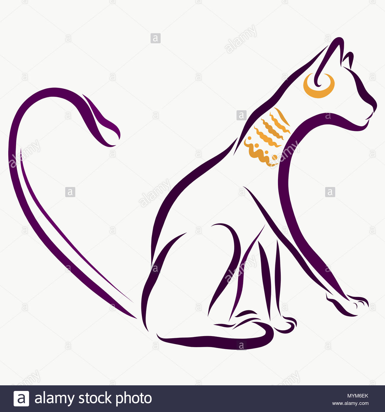 Egyptian Cat Drawing Stock Photos & Egyptian Cat Drawing Stock Images ...