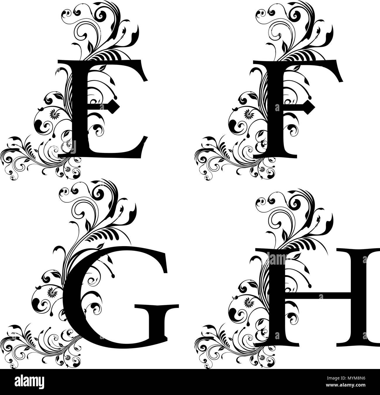 159 5000 drop cap Stock Vector Images - Alamy