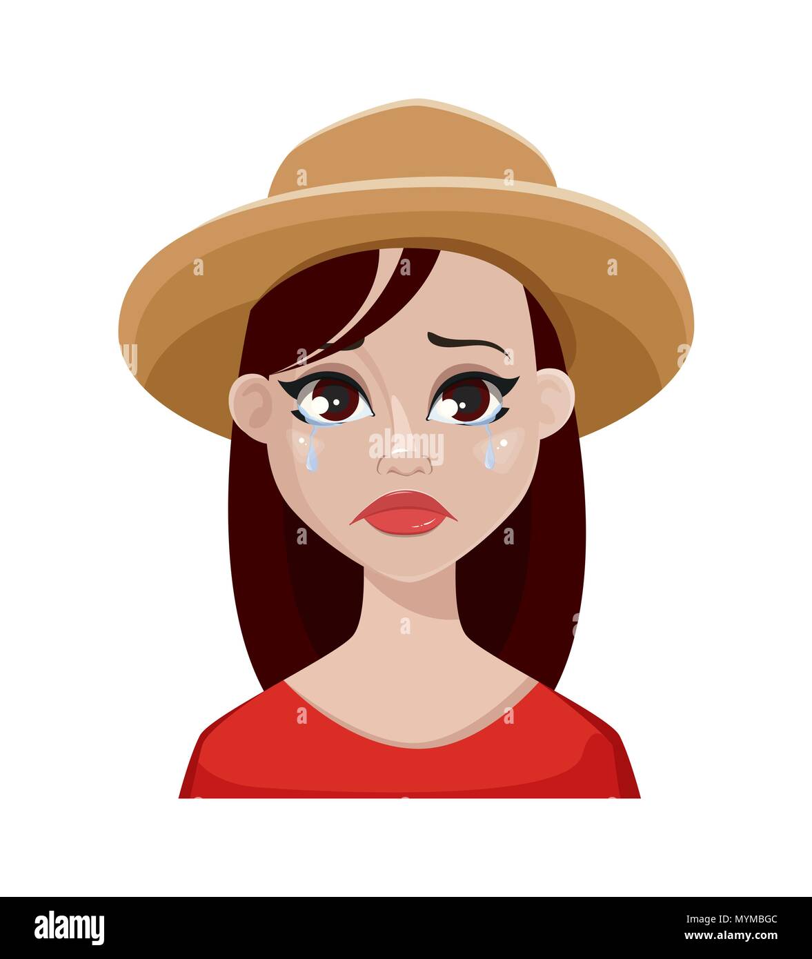 Sad farmer crying Stock Vector Images - Alamy