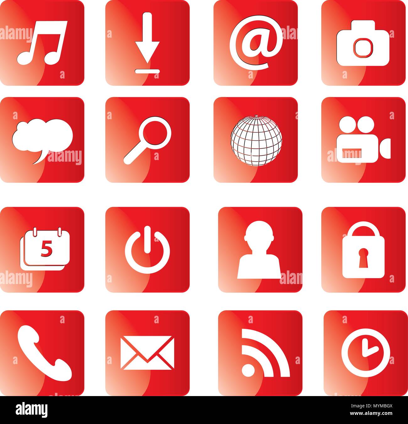 smart icons for smart mobile phones Stock Vector Image & Art - Alamy