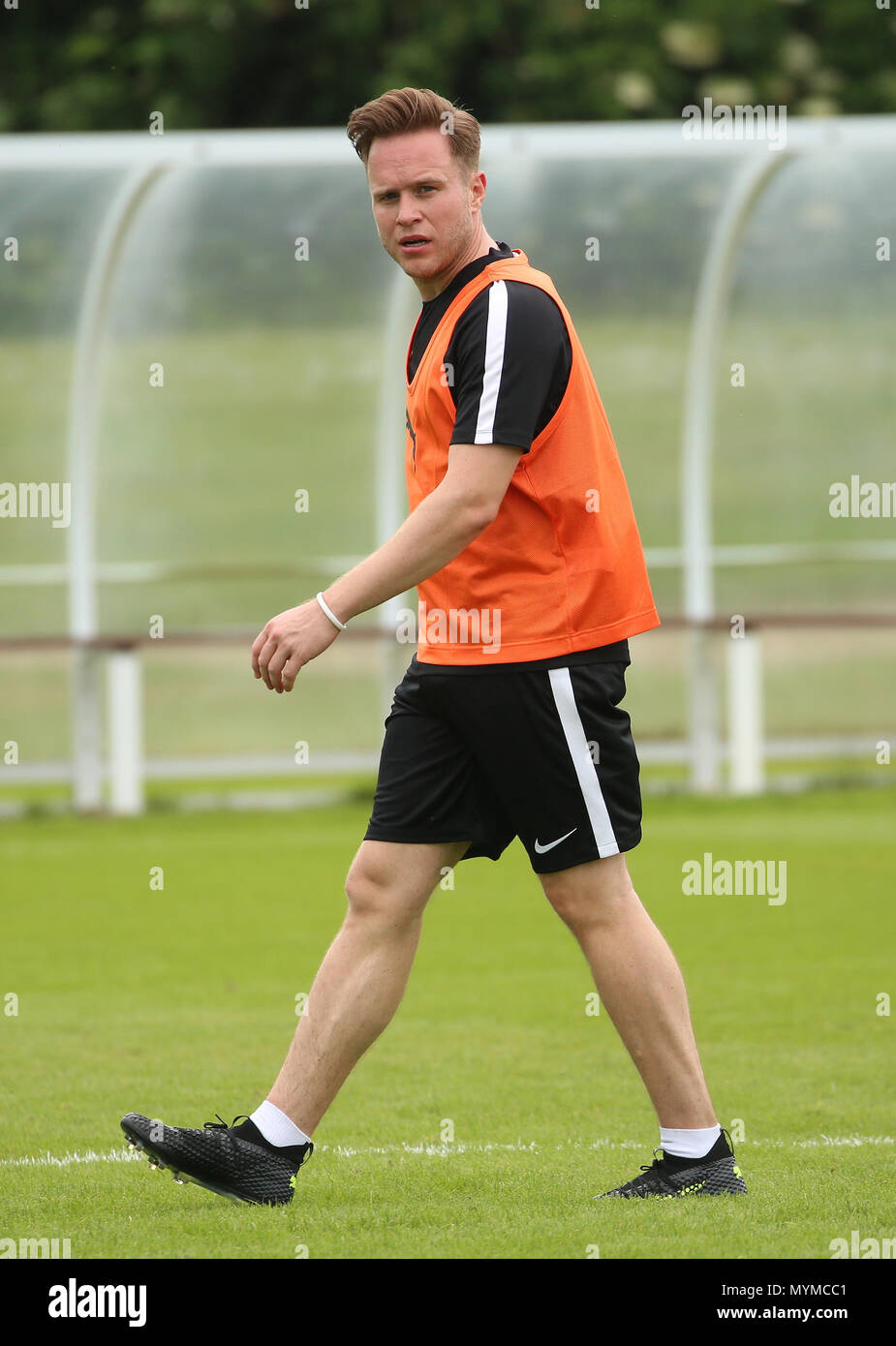 Olly Murs during the England team training session for Soccer Aid for ...
