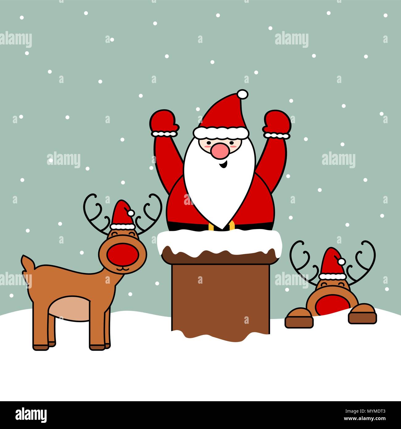 Santa claus stuck in chimney hi-res stock photography and images - Alamy