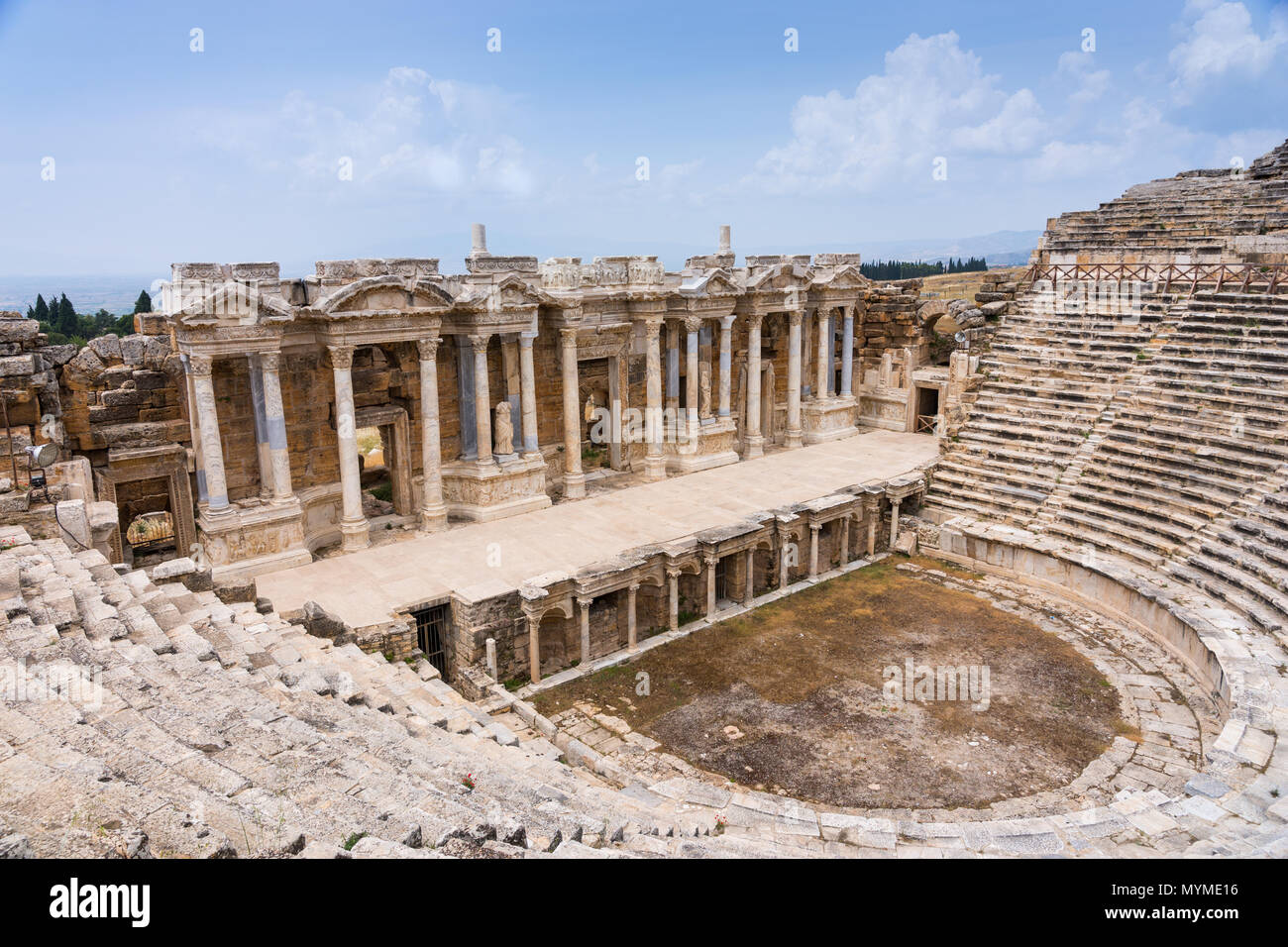 The Greek amphitheatre at Hierapolis, near Pamukkale inTurkey and ...