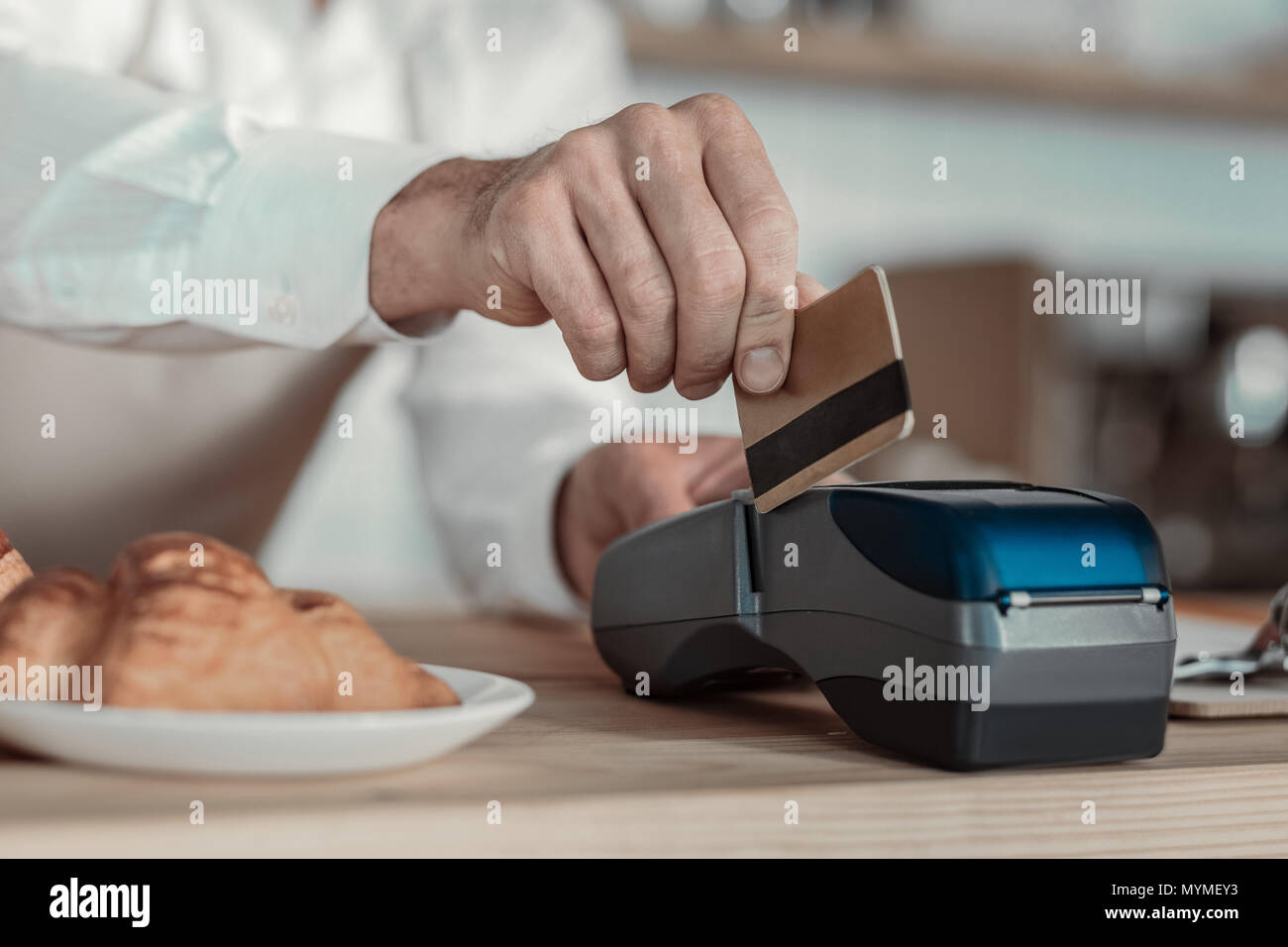 Professional worker getting money transfer Stock Photo - Alamy