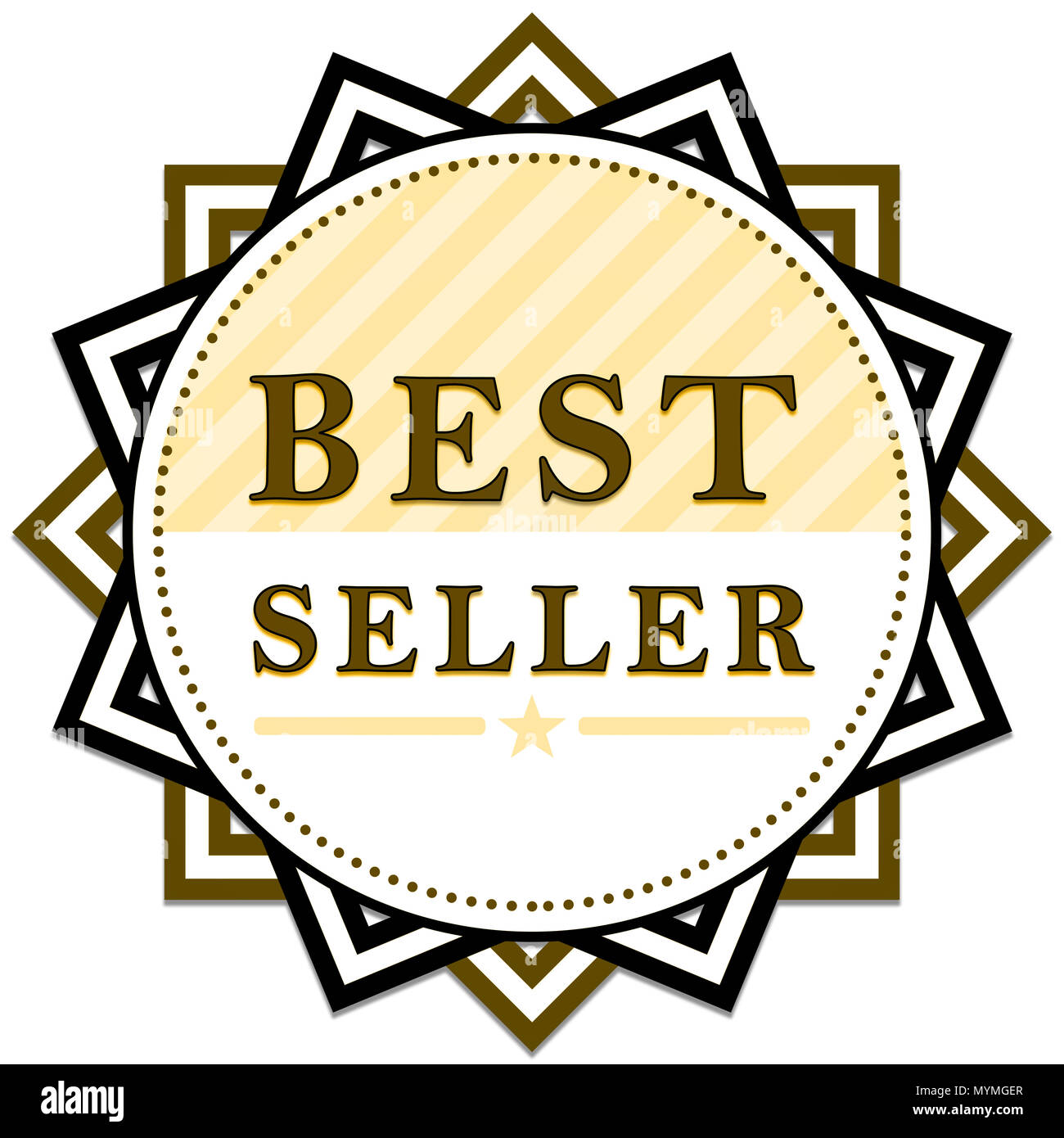 Best seller label or badge on a white background Stock Photo - Alamy