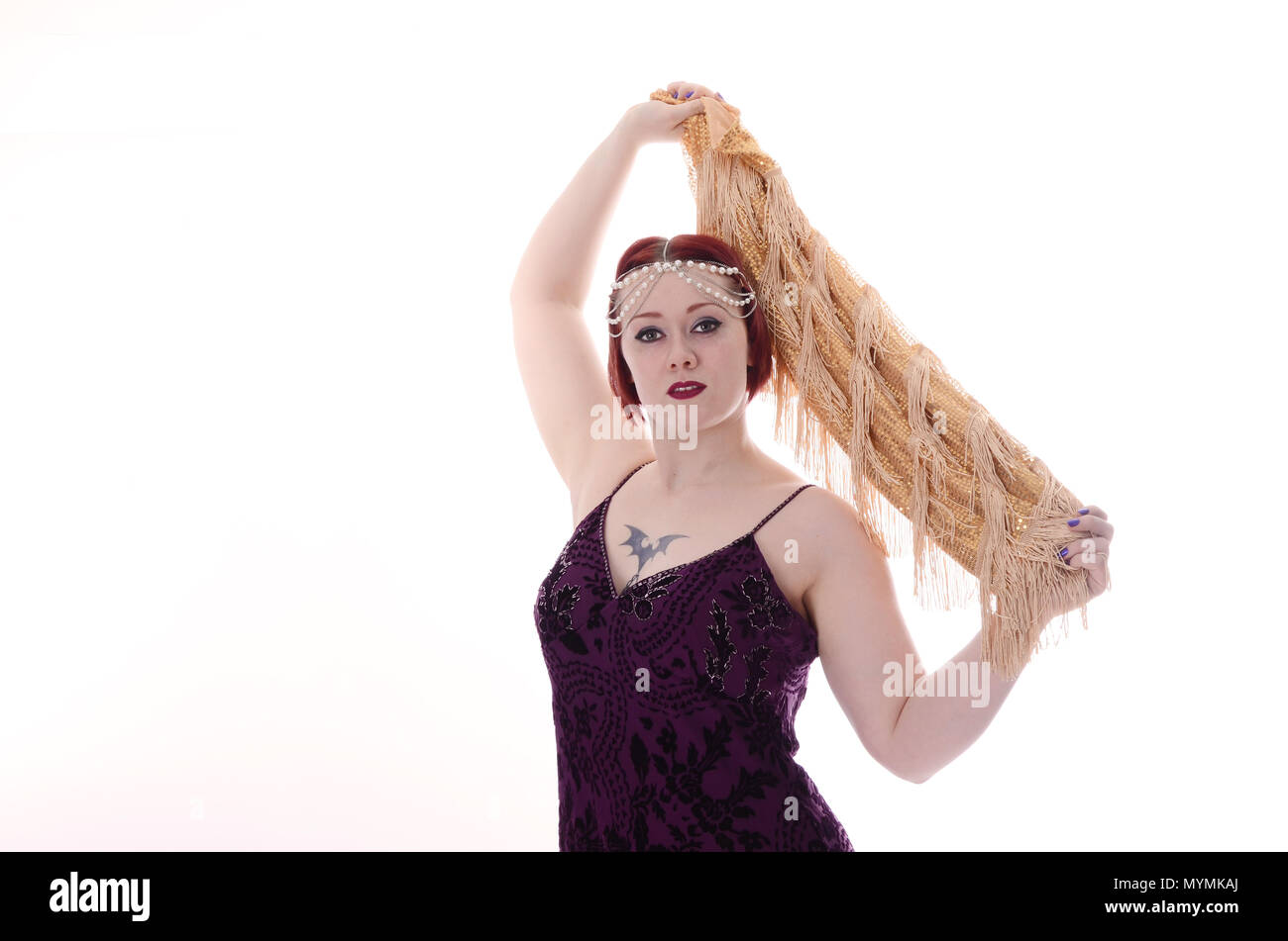 Flapper style dress and make up hi-res stock photography and images - Alamy