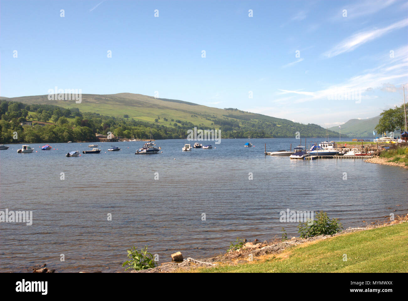 looking up loch Tay at Kenmore in Scottish Highlands Stock Photo - Alamy