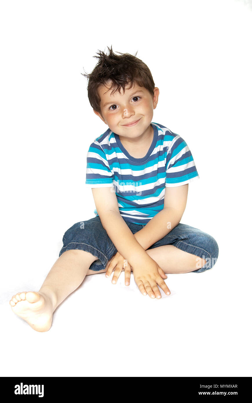 Lovely child isolated on a white background Stock Photo - Alamy