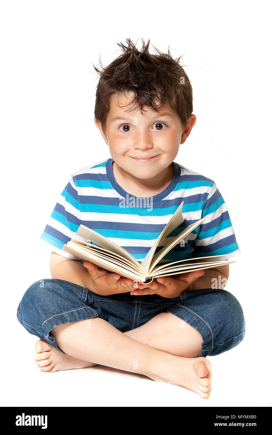Lovely child isolated on a white background Stock Photo - Alamy