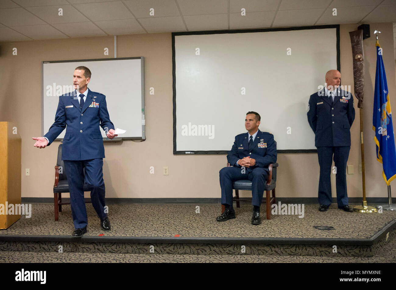 U.S. Air Force Lt. Col. John Robinson, 315th Operations Group commander ...