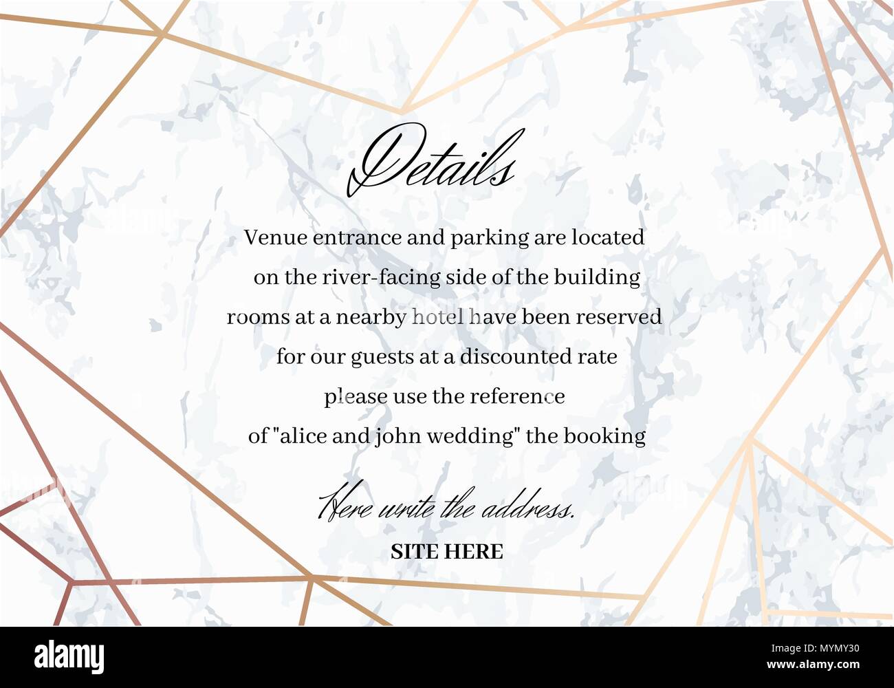 Creative wedding card Stock Vector Images - Alamy