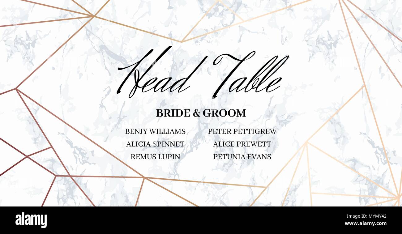 Head Table Bride and groom template card Stock Vector Image & Art - Alamy