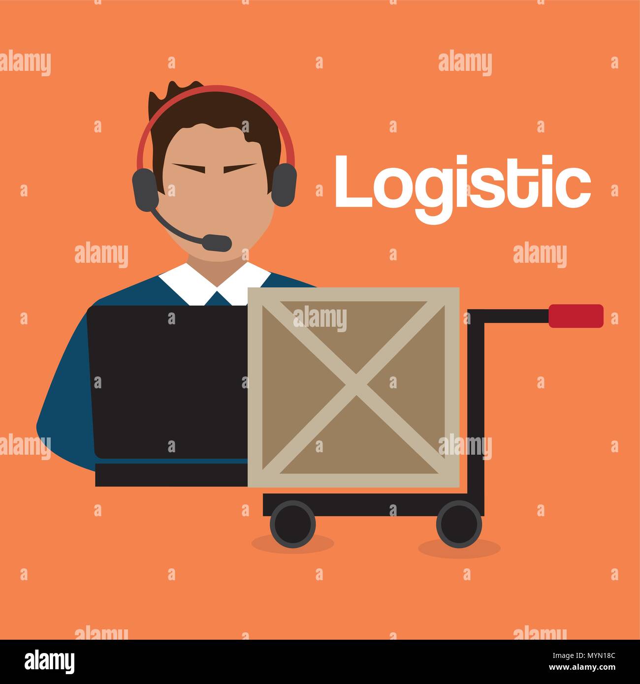 worker logistic service avatar vector illustration design Stock Vector ...