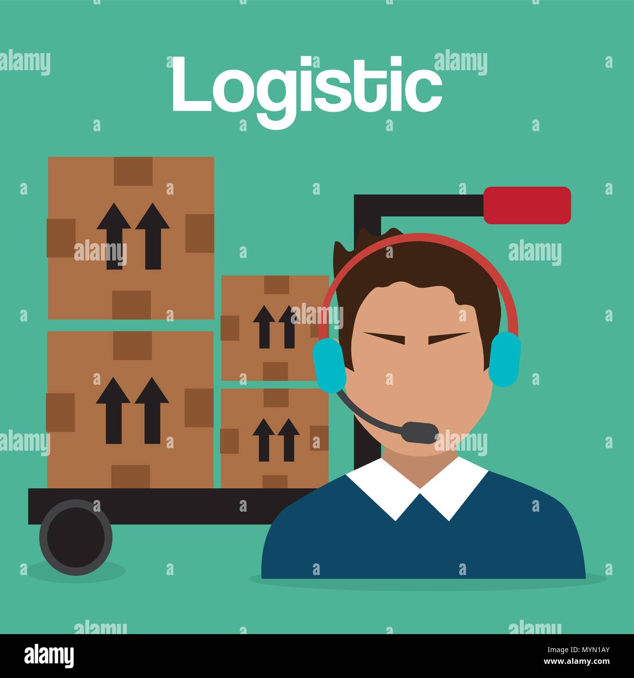 worker logistic service avatar vector illustration design Stock Vector ...