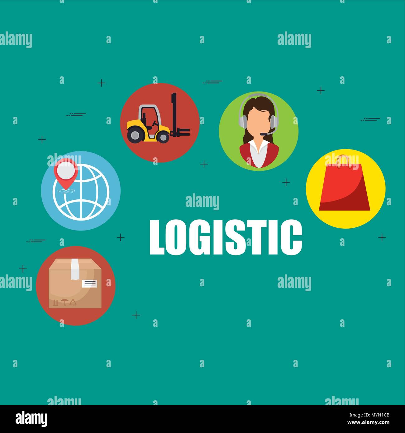 logistic service set icons vector illustration design Stock Vector ...