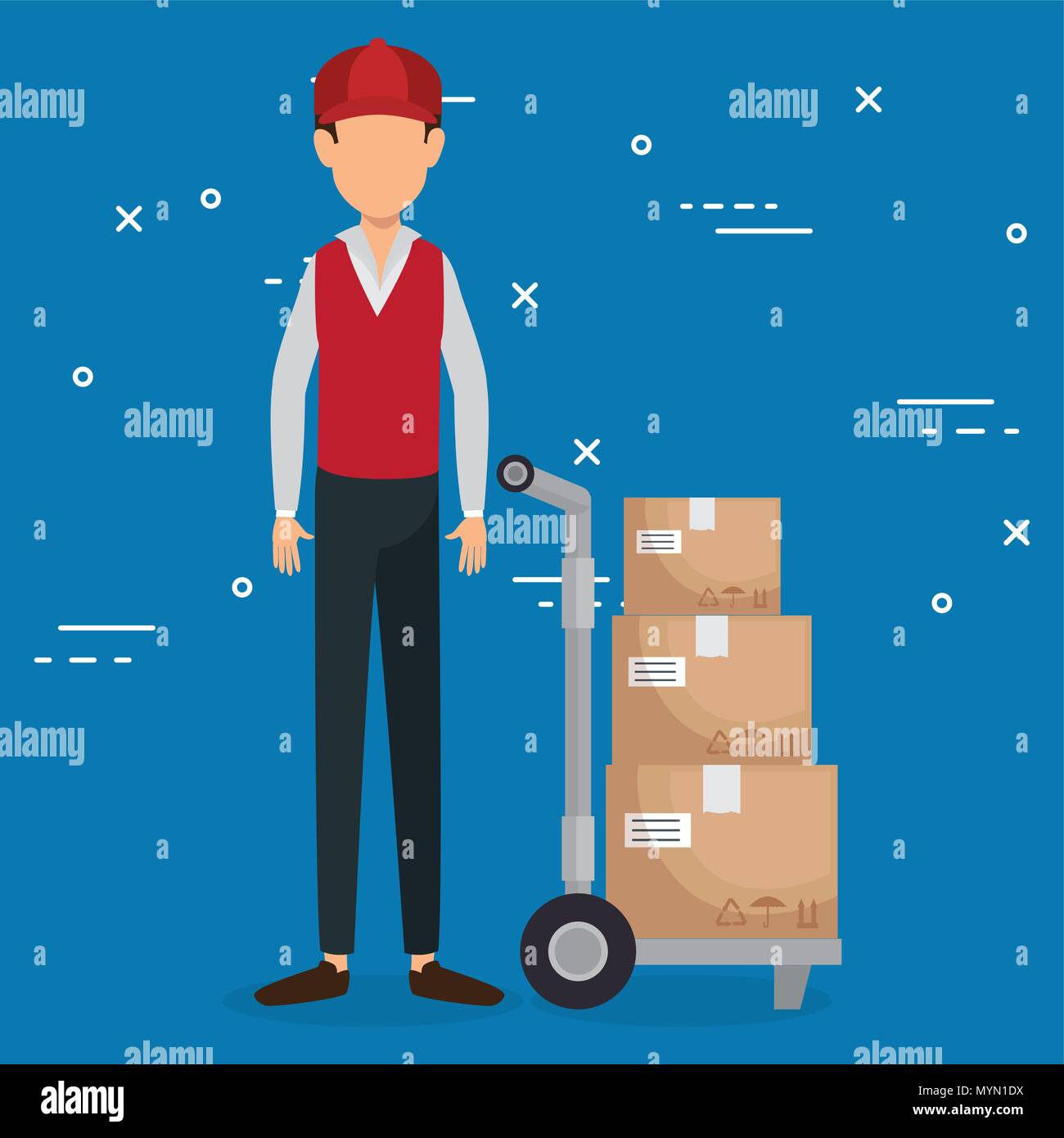 worker logistic service avatar vector illustration design Stock Vector ...