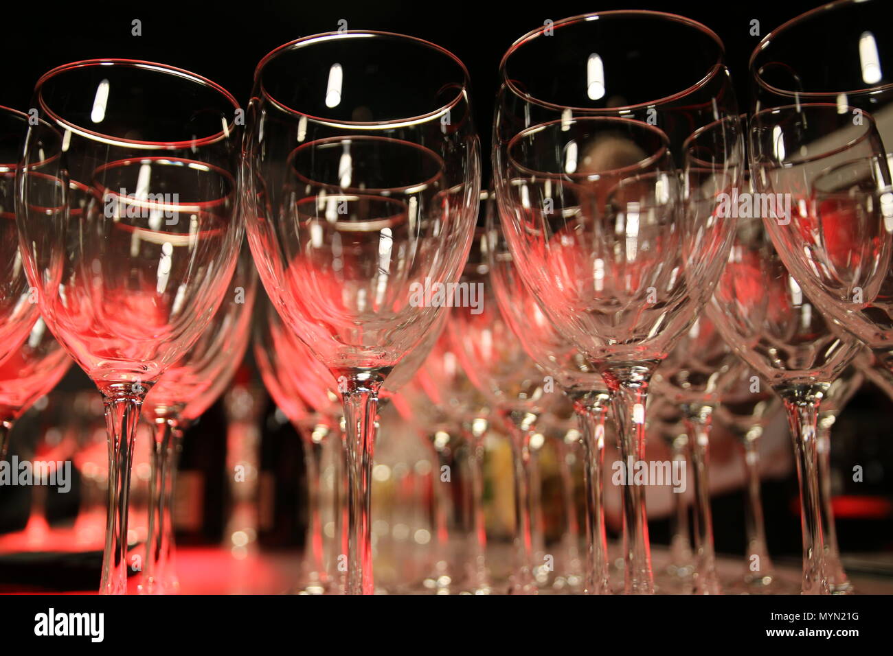 The glasses are shiny and clean Stock Photo - Alamy