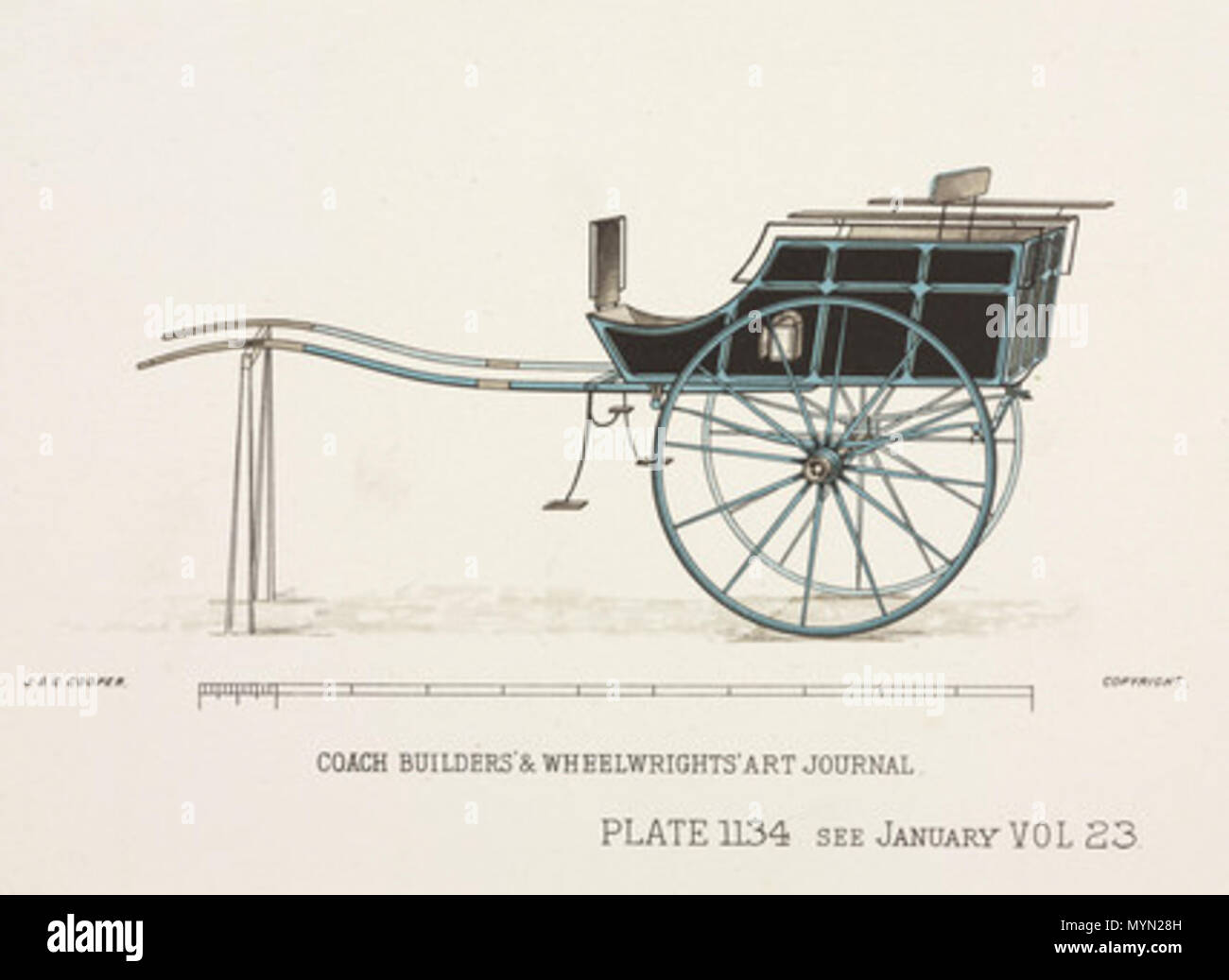 . Print. One of a series of designs for various types of horse-drawn ...