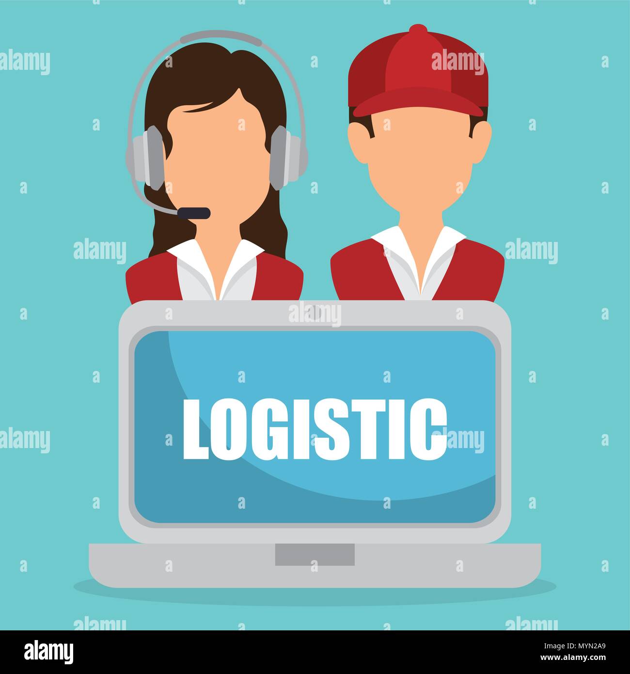 worker logistic service avatar vector illustration design Stock Vector ...