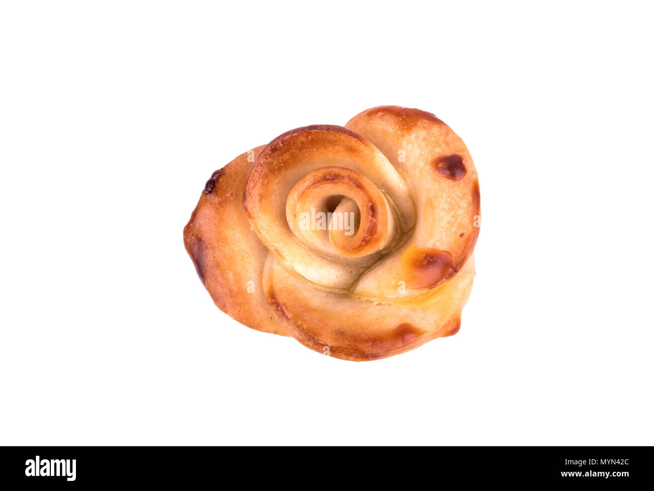 Home baked dough rose isolated on a white background Stock Photo - Alamy