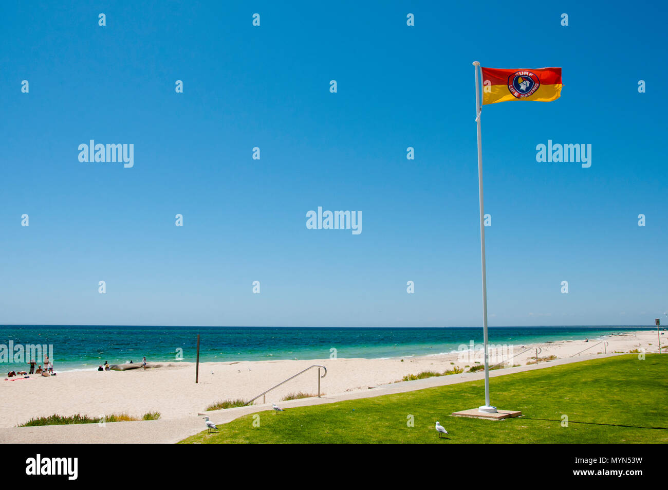Water Safety & Surf Rescue Flag Stock Photo - Alamy