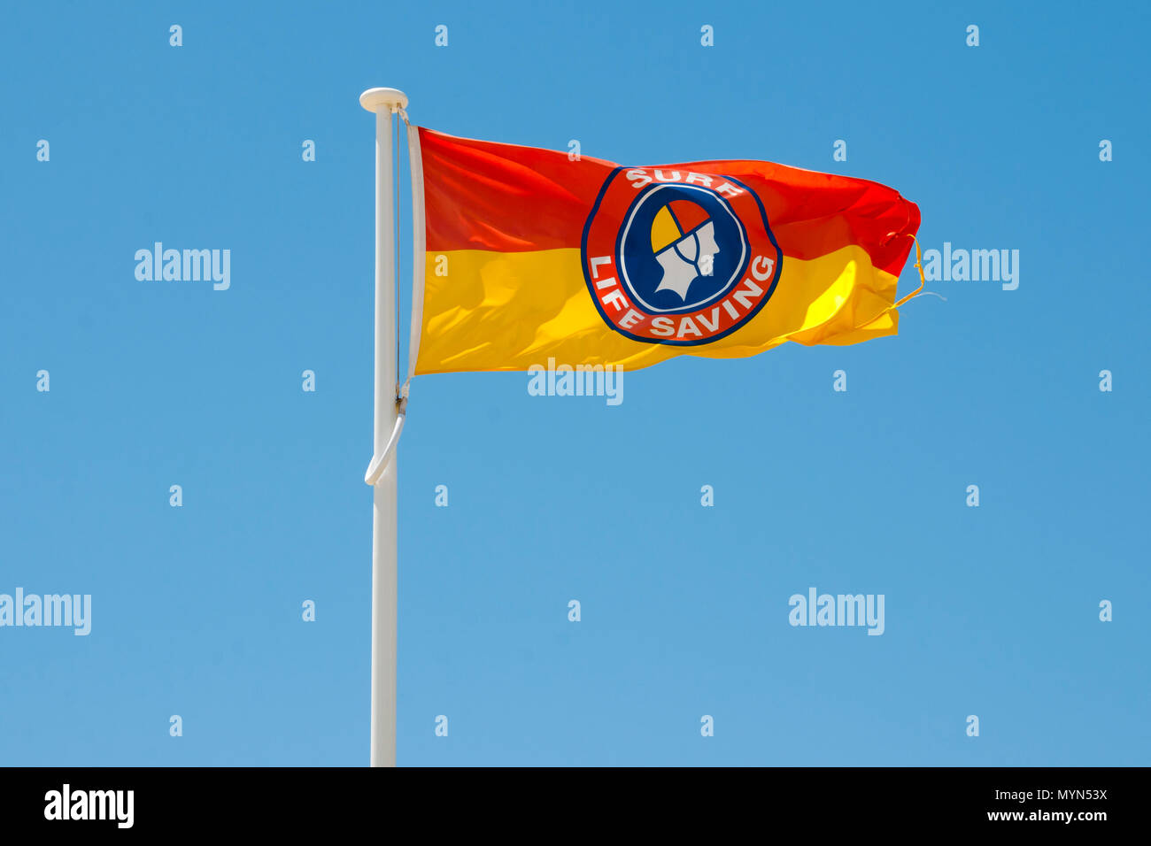 Water Safety & Surf Rescue Flag Stock Photo - Alamy