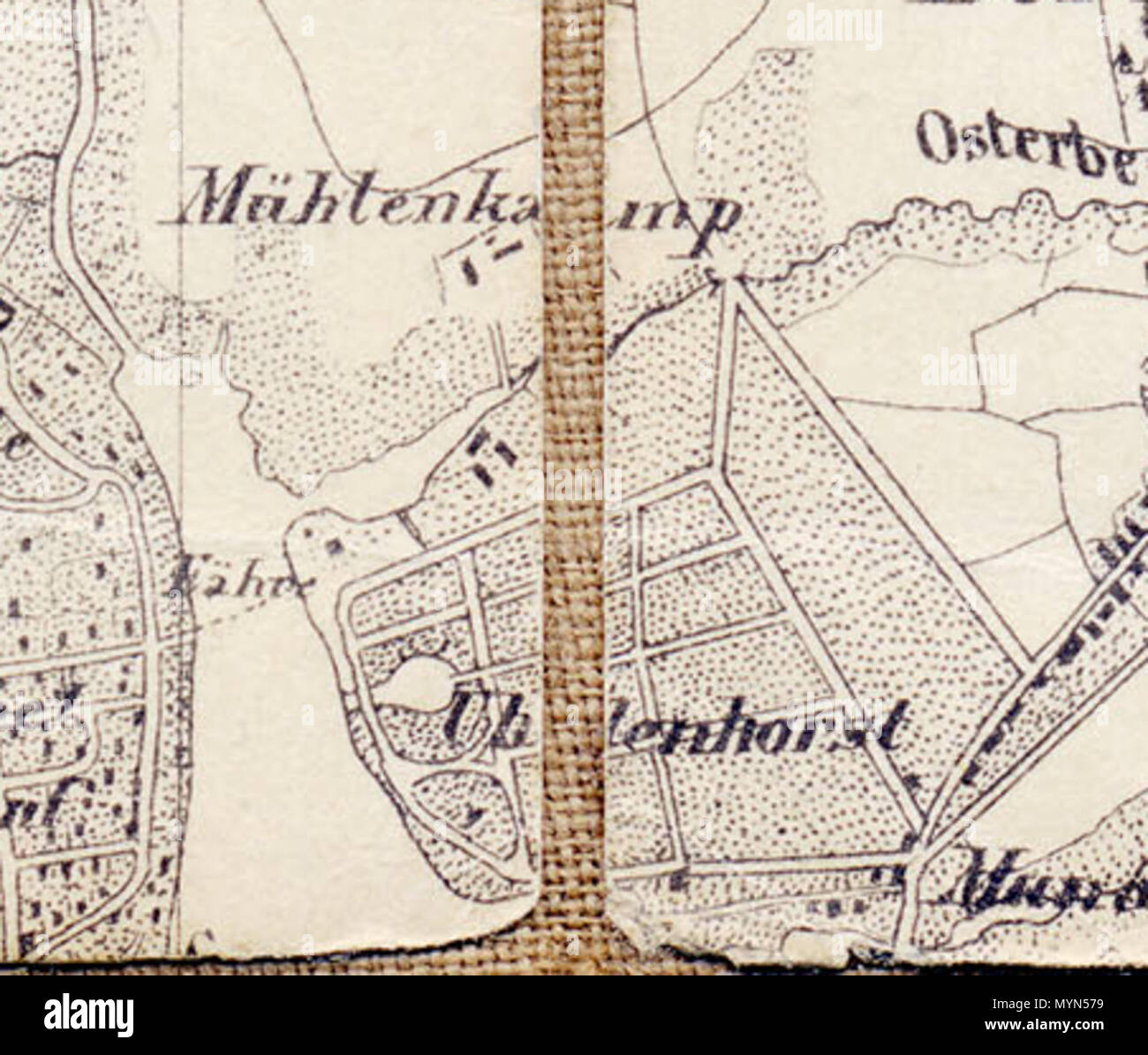 . Català: Hamburg (Winterhude), Alemanya: Detall del mapa de F.H ...