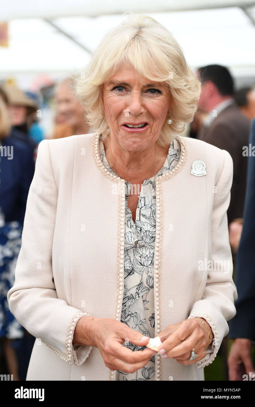 The Duchess of Cornwall during a visit to the Royal Cornwall Show at ...