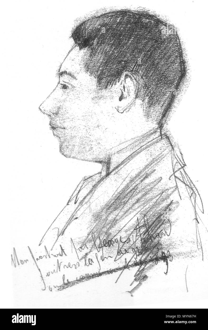 . Français : Pierre Albert-Birot par Georges Achard (1871-1934), mine ...