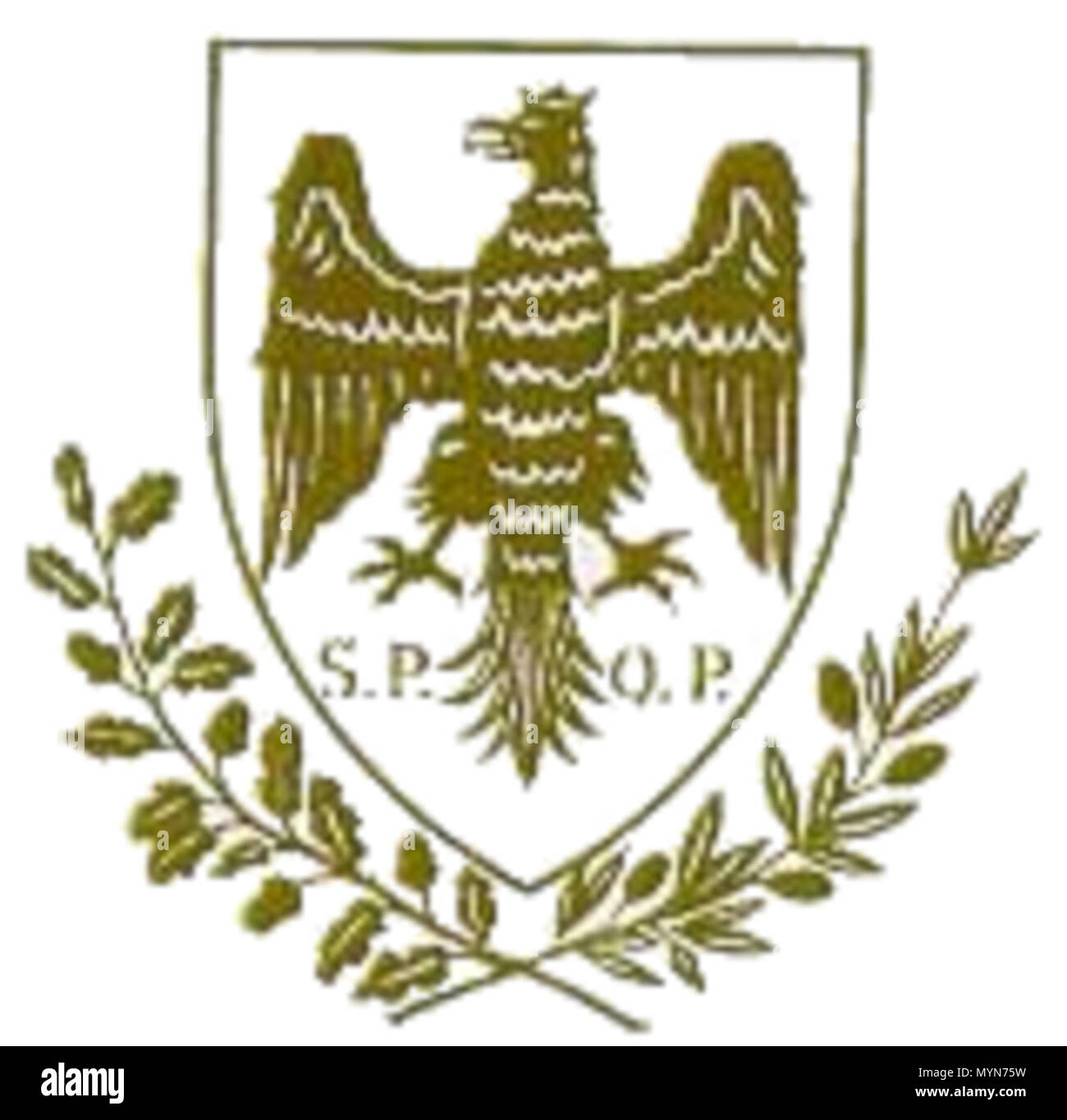 . Stemma di Palermo in uso dal 1891 al 1991, disegnato da Giuseppe ...