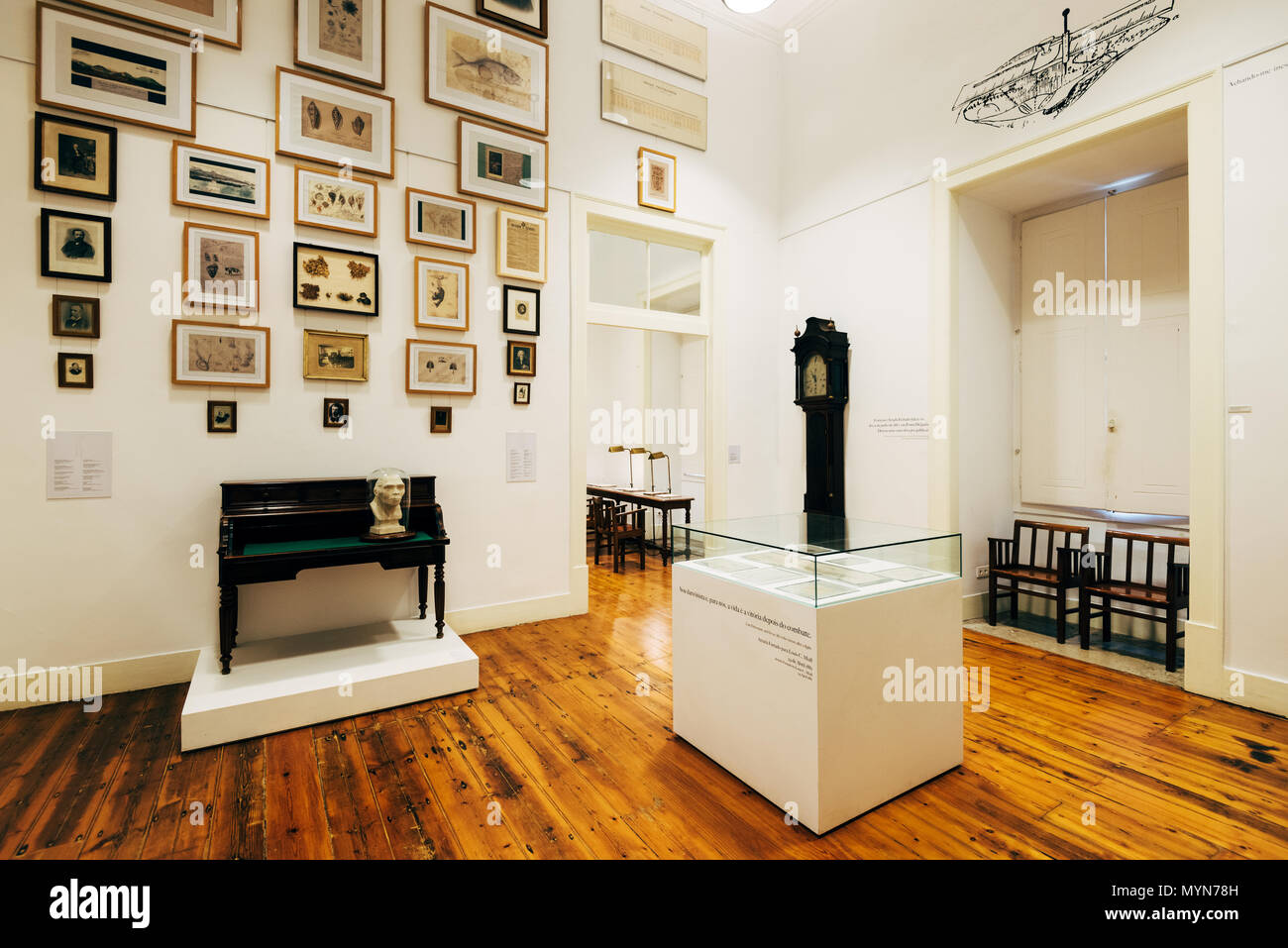 Lisbon, Portugal - May 08, 2018: Exhibition hall at the National Museum ...