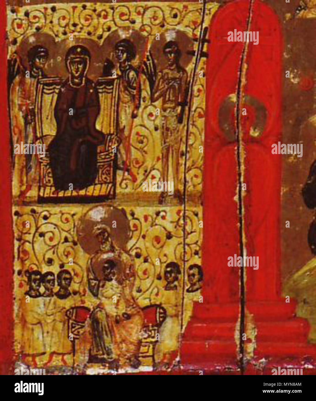 . English: Theotokos. Detail of 'The Last Judgement' - Icon from a ...