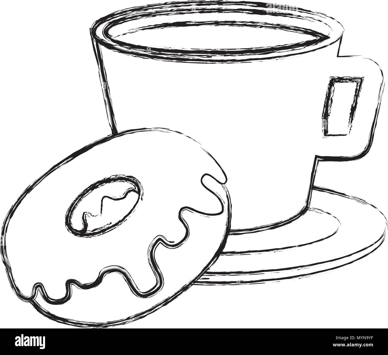 Breakfast lunch coffee time Black and White Stock Photos & Images - Alamy