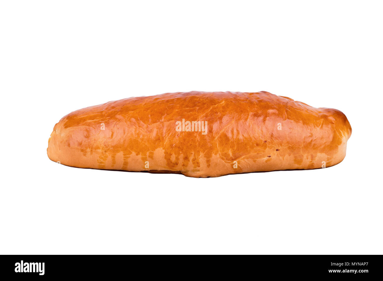 Home Russian cabbage pie isolated on white background Stock Photo - Alamy