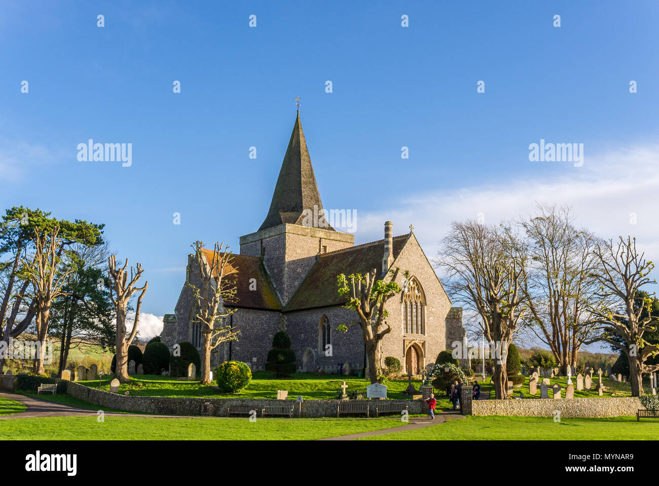 Church spire 14th century hi-res stock photography and images - Alamy