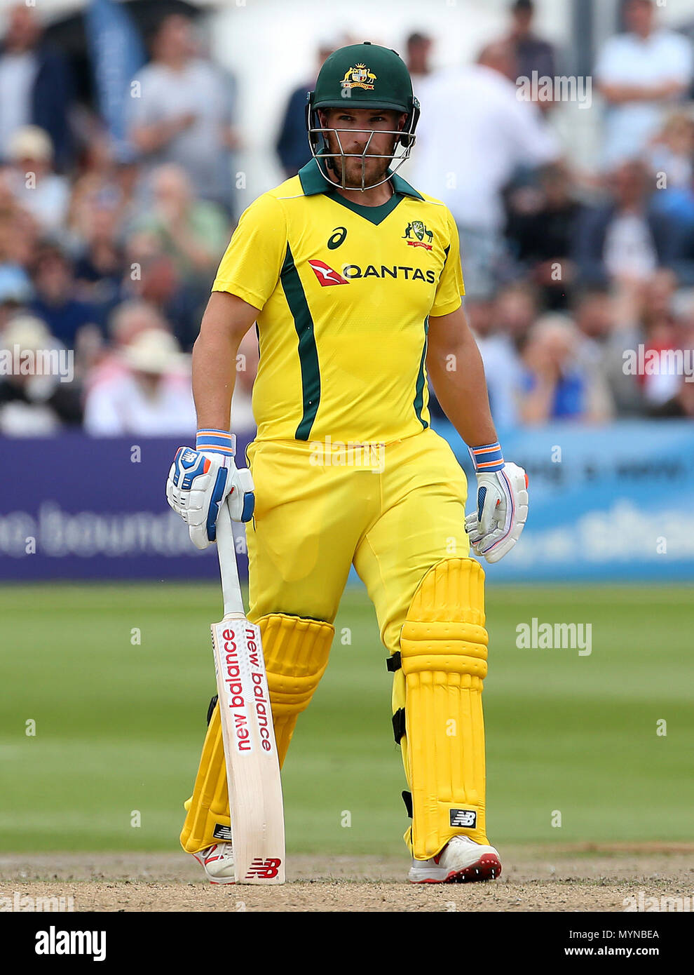 Australia's Aaron Finch in batting action during the tour match at the ...