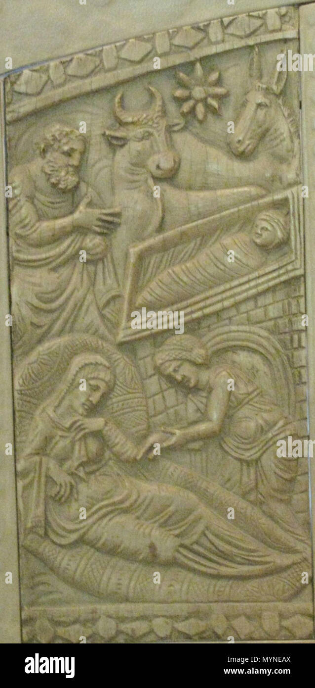 . Nativity (Throne of Maximianus in Ravenna) . 6th century. User:Testus ...