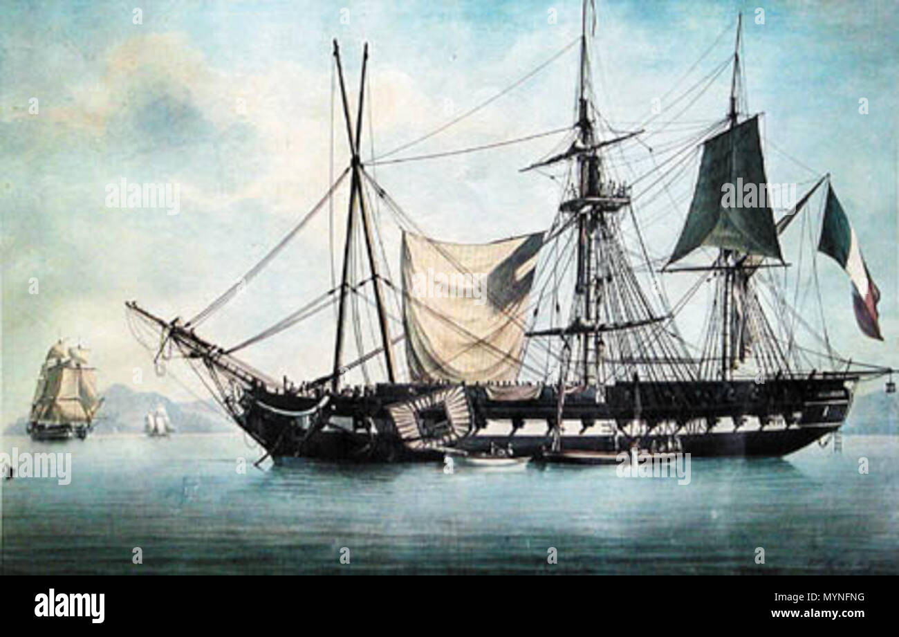 . English: Frigate Pomone in Toulon . Antoine Roux 429 Pomone Roux ...