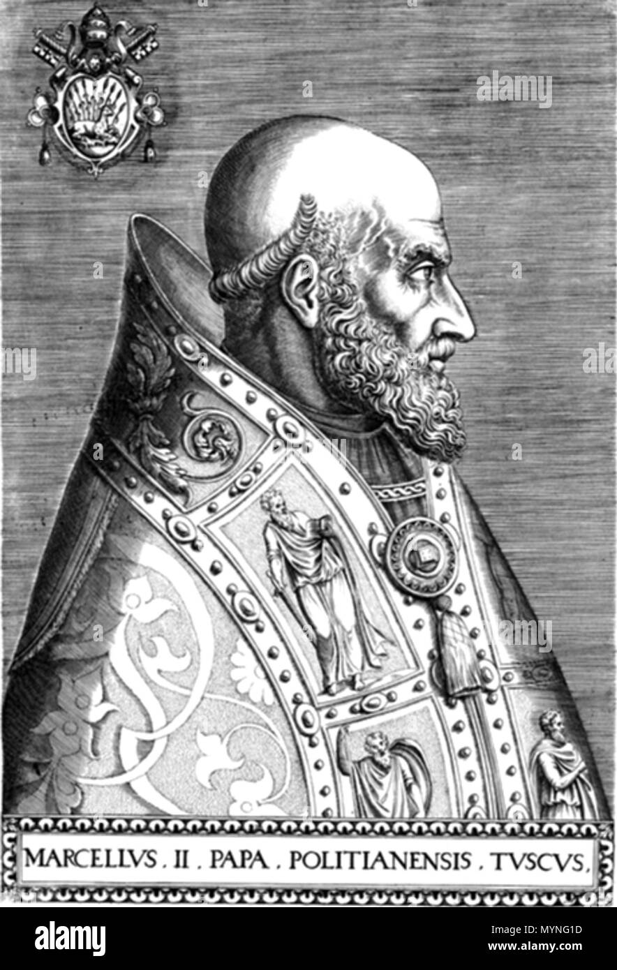 . English: Pope Marcellus II . 16th century. Onofrio Panvinio 1529-1568 ...