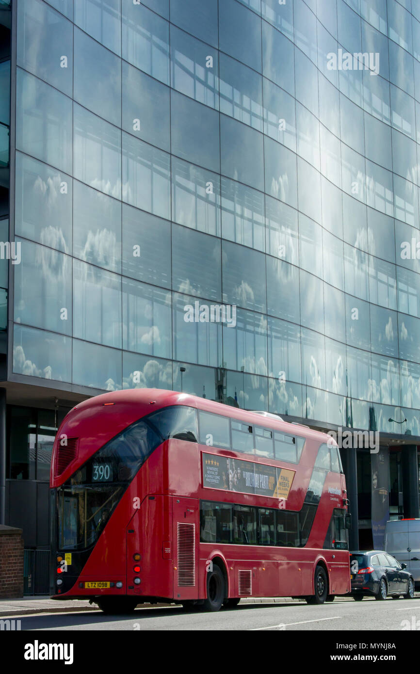 europe, UK, England, London, Kings Cross Heatherwick bus Stock Photo ...