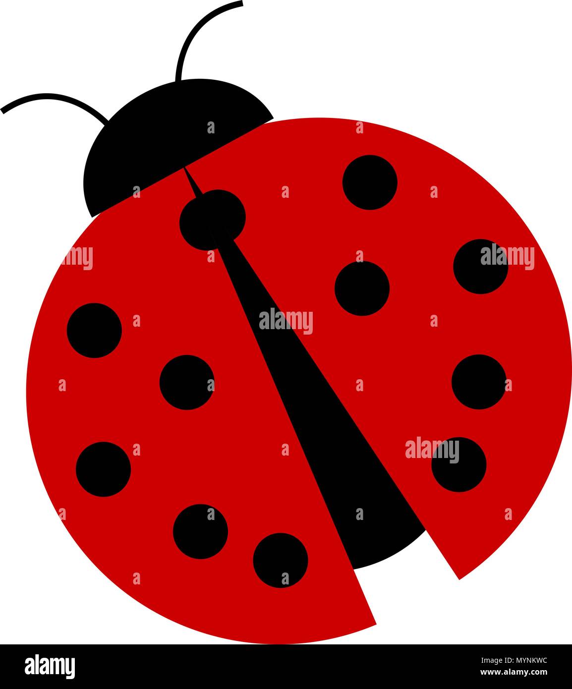 Simple vector red ladybug Stock Vector Image & Art - Alamy