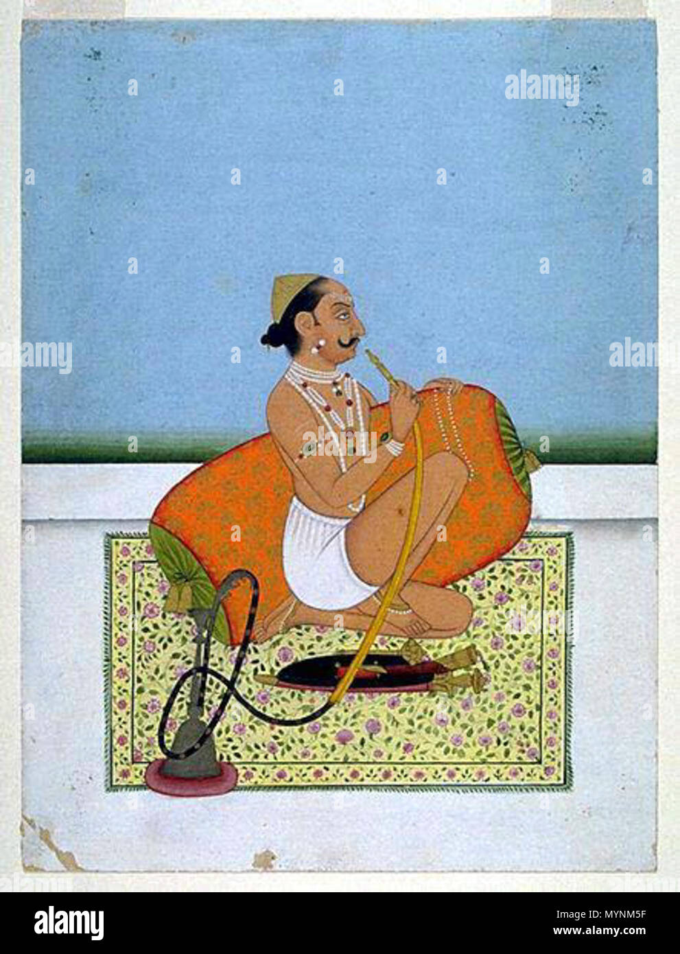 . English: 'Rajah Sahuji of the Sisodya clan,' Maratha school, early ...