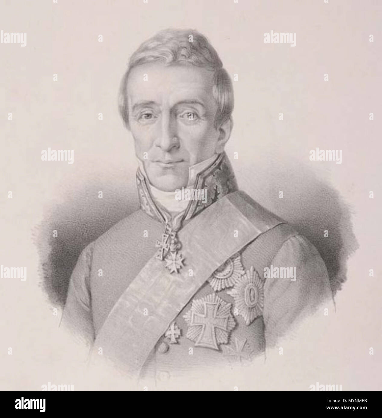 . Conrad Rantzau . lithography portrait of Conrad Graf zu Rantzau ...