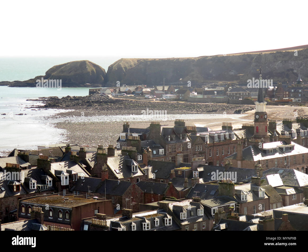 Stonehaven Scotland roofscape Stock Photo - Alamy