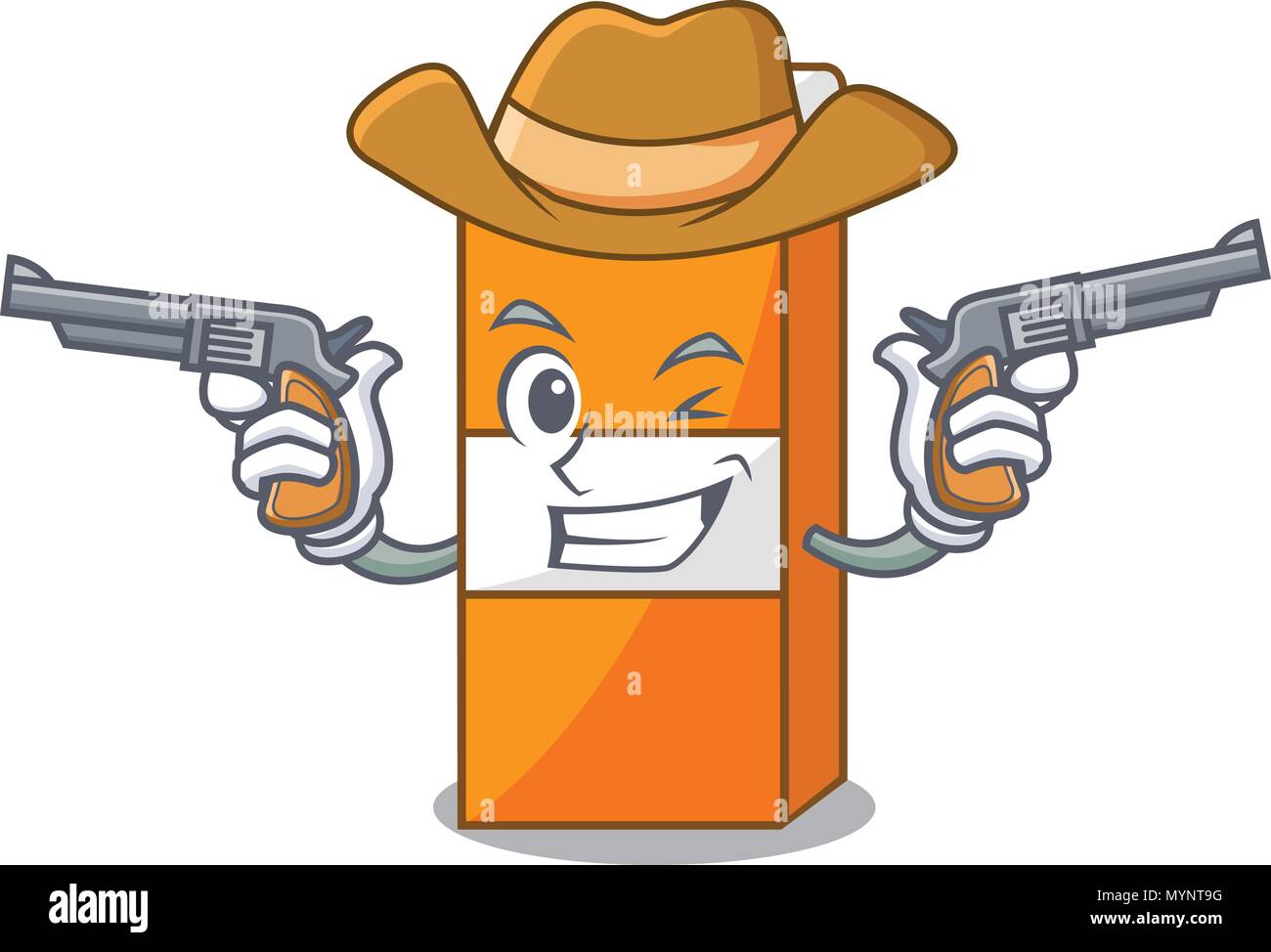 Cowboy package juice character cartoon Stock Vector Image & Art - Alamy