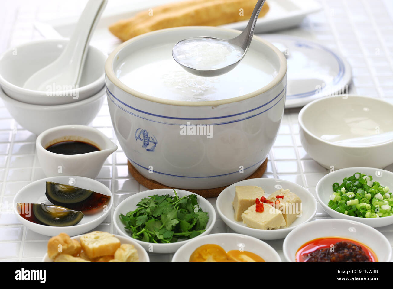 congee, chinese rice porridge, chinese traditional healthy breakfast ...