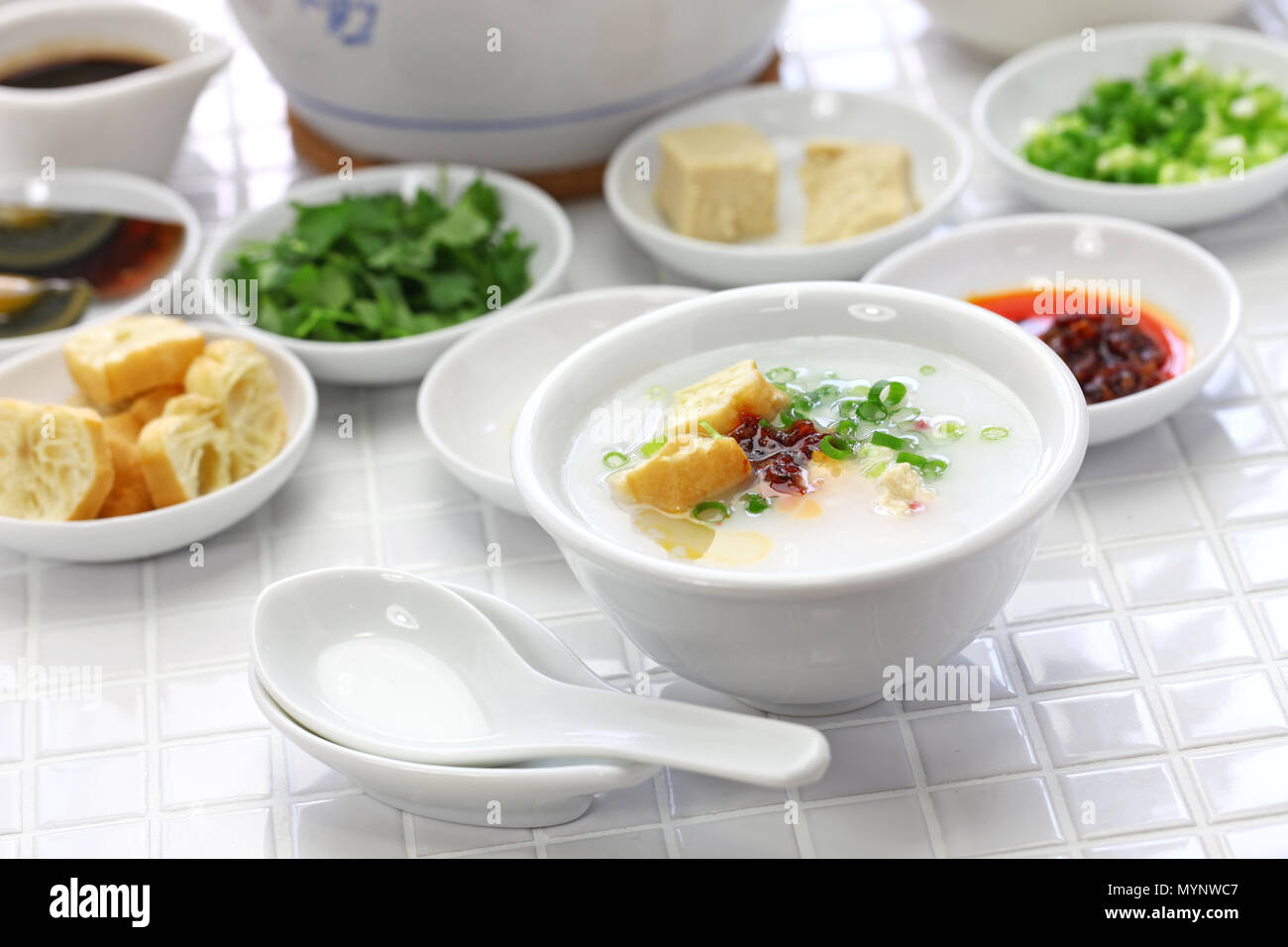congee, chinese rice porridge, chinese traditional healthy breakfast ...