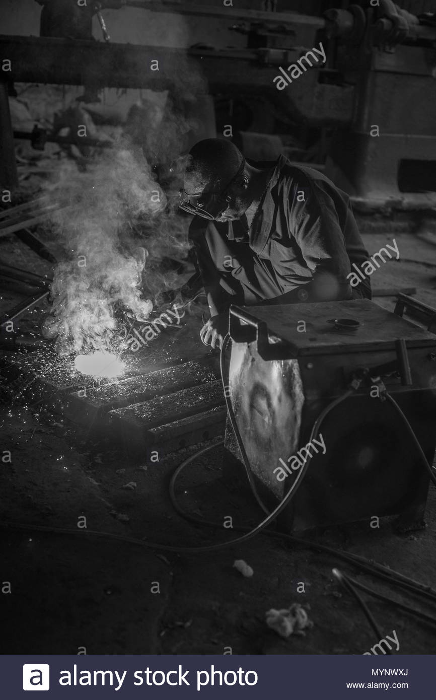 Welder Black and White Stock Photos & Images - Alamy